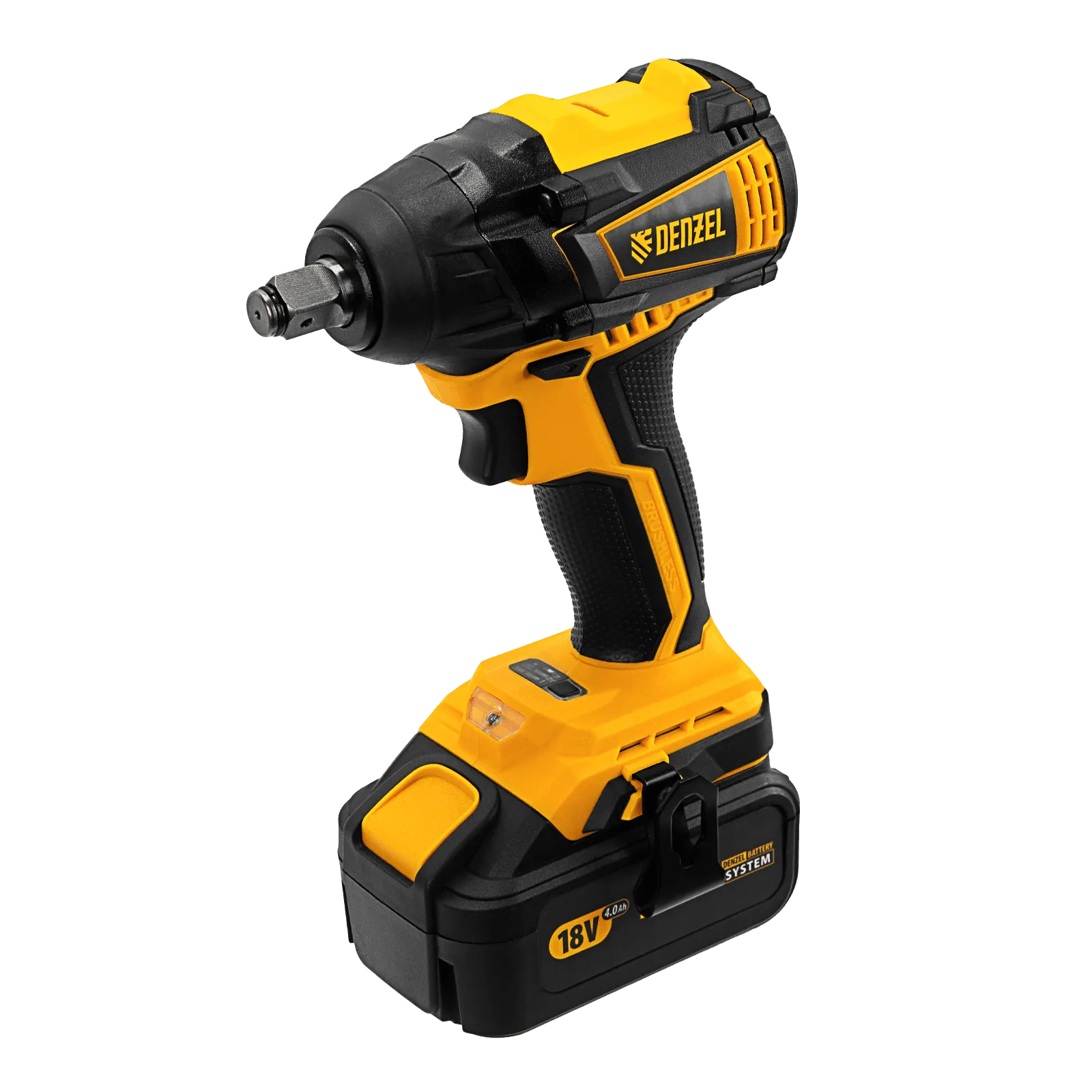 Гайковерт ударный аккумуляторный бесщет DENZEL CIW-IB-300, Li-ion, 18В ...