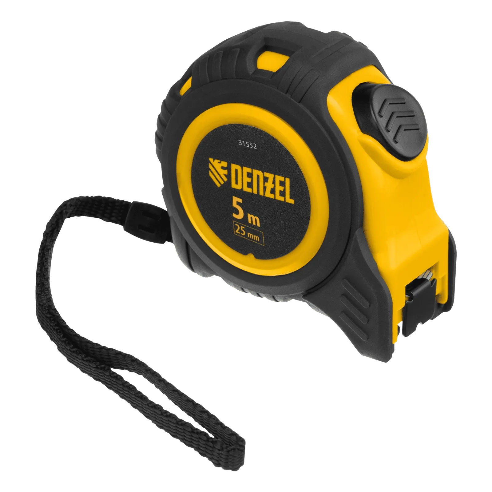Рулетка DENZEL 5м х 25мм, обрезиненный корпус, автоматическая фиксация ...
