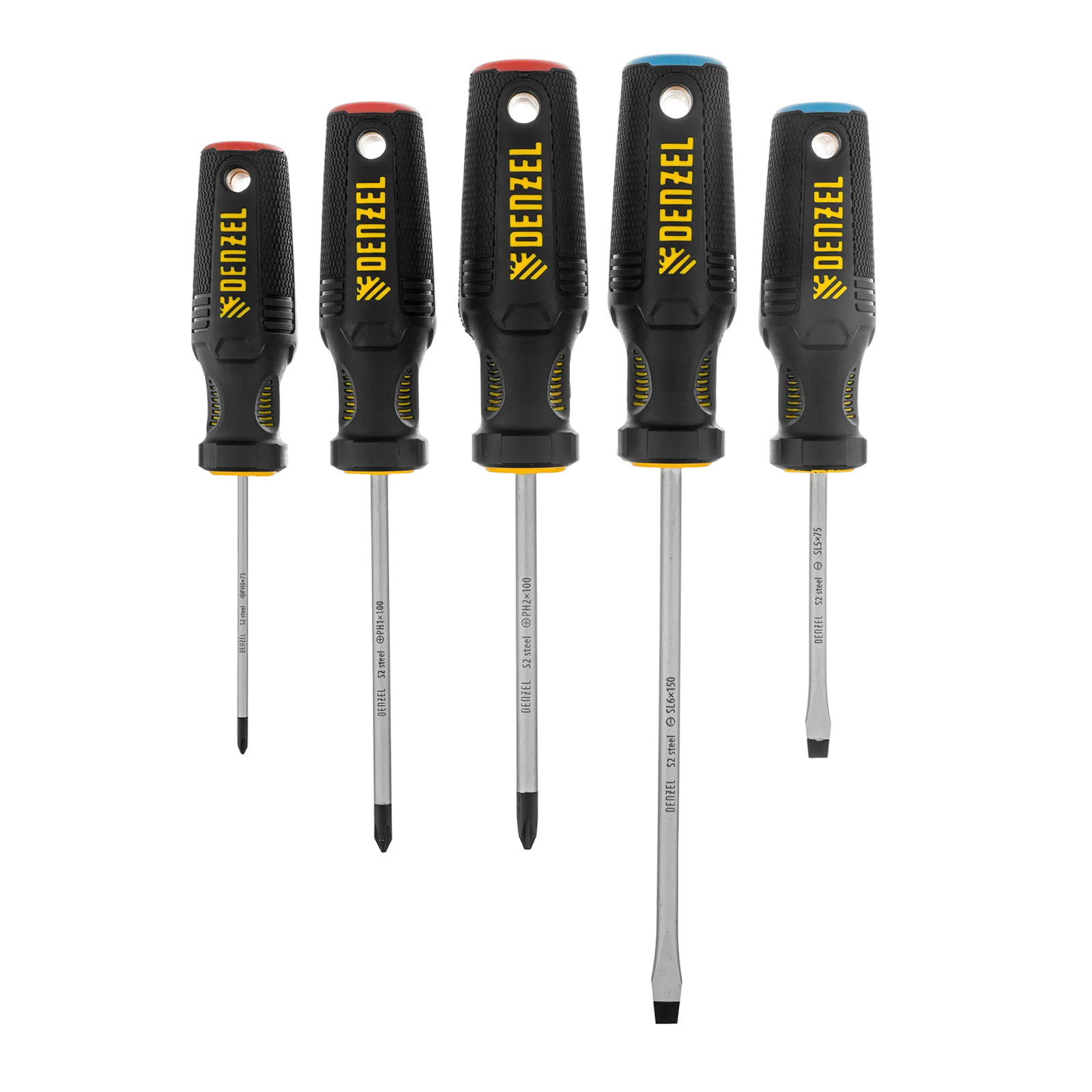 Набор отверток DENZEL 5 шт., PH+SL, S2, 3к рукоятка купить за ₽ c ...