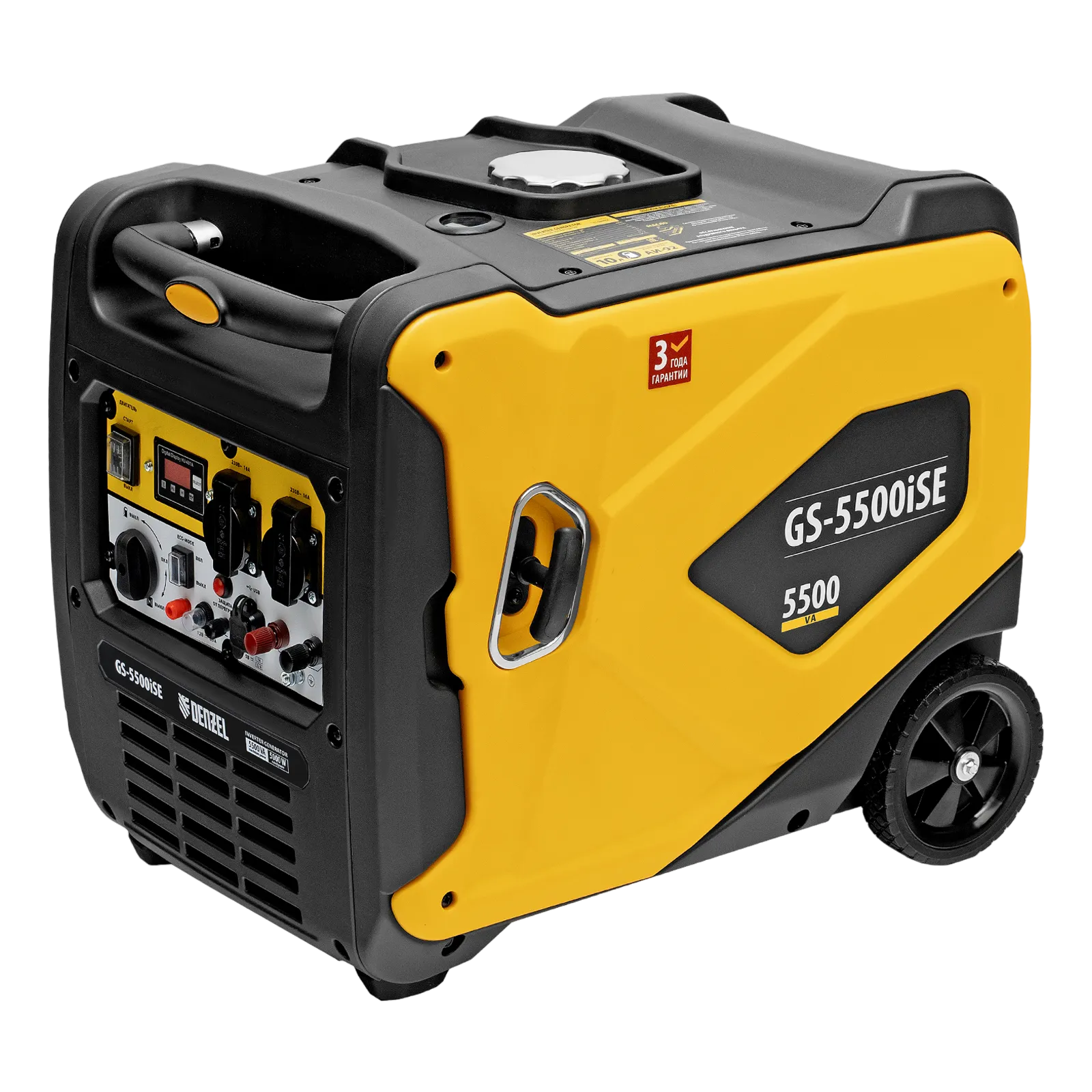 Генератор инверторный DENZEL GS-5500iSE, 5,5 кВт, 230 В, закрытый ...